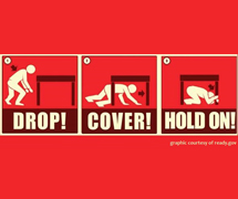 This is a drill! Drop cover, and hold during an earthquake | Office of ...