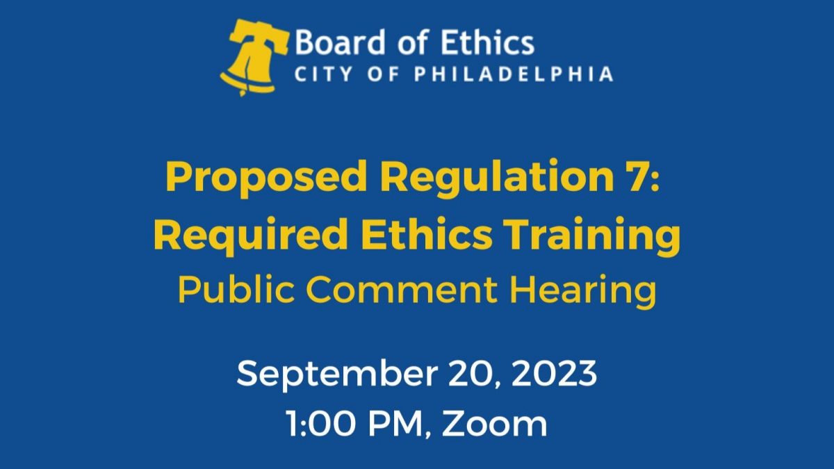 Proposed Regulation 7 (“Required Ethics Training”) Public Comment ...