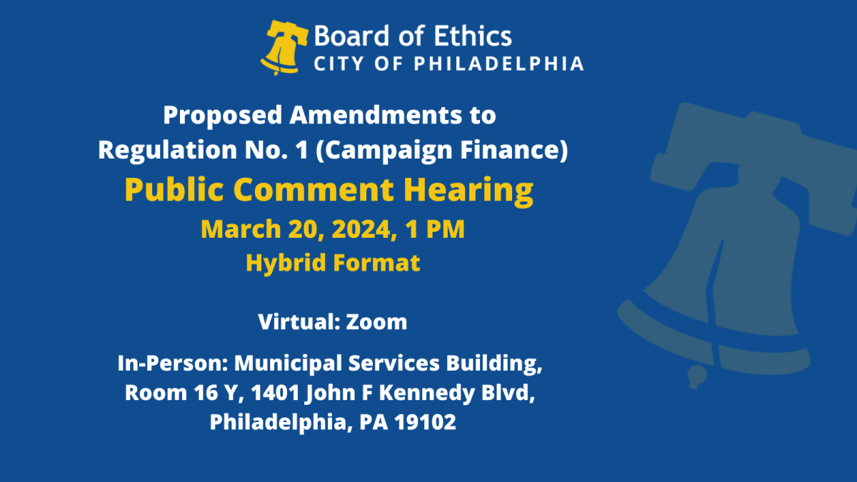 Proposed amendments to Regulation 1 (“Campaign Finance”) public comment ...